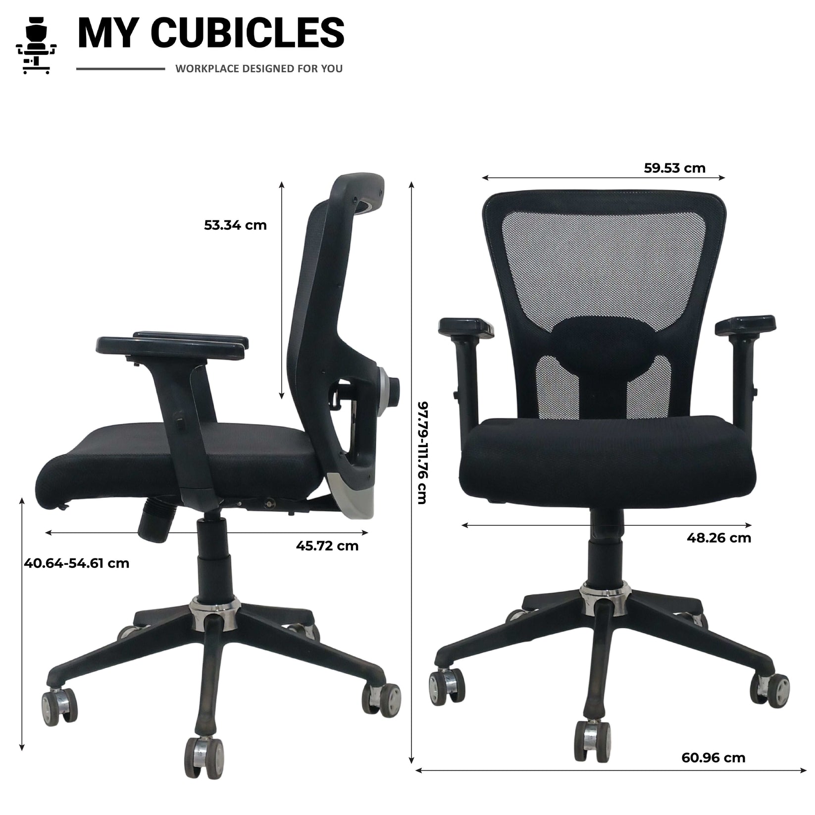 AeroFlex Black Mesh Low Back Office Chair | Nylon Base – My Cubicles