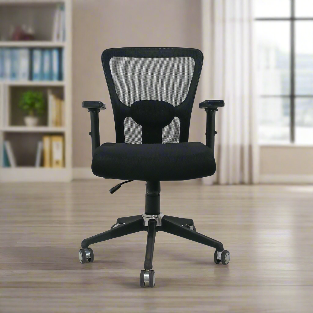 AeroFlex Black Mesh Low Back Office Chair | Nylon Base – My Cubicles