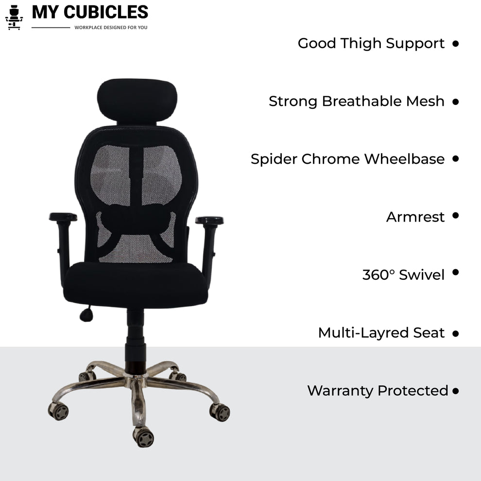 Titan Throne Matrix High Back Mesh Ergonomic Office Chair with Spider ...